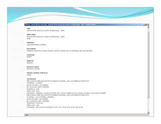 Shadle "Library Catalog Metadata Basics for Publishers" | PPT