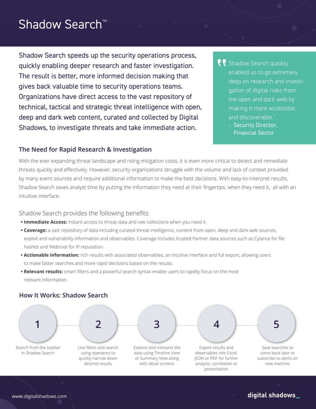 Digital Shadows Shadow Search | PDF | Free Download