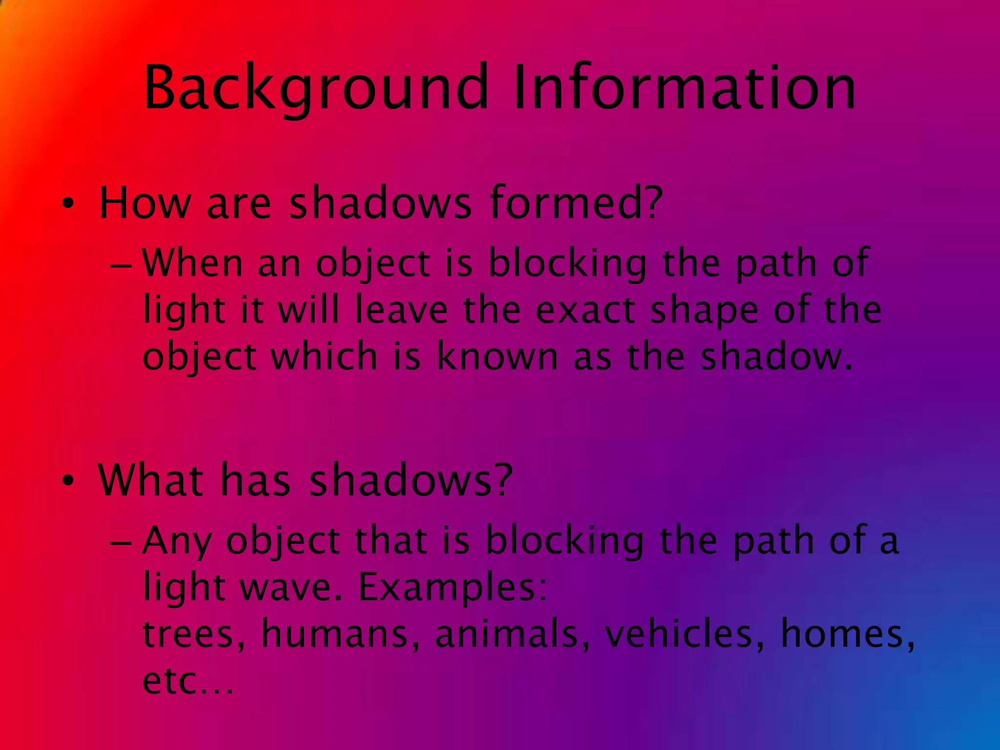 Shadow Activity | PPTX