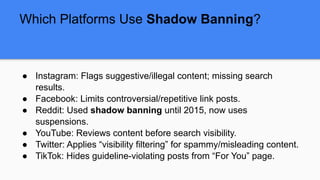 Are You Shadow Banned? What Should You Do Next? | PDF