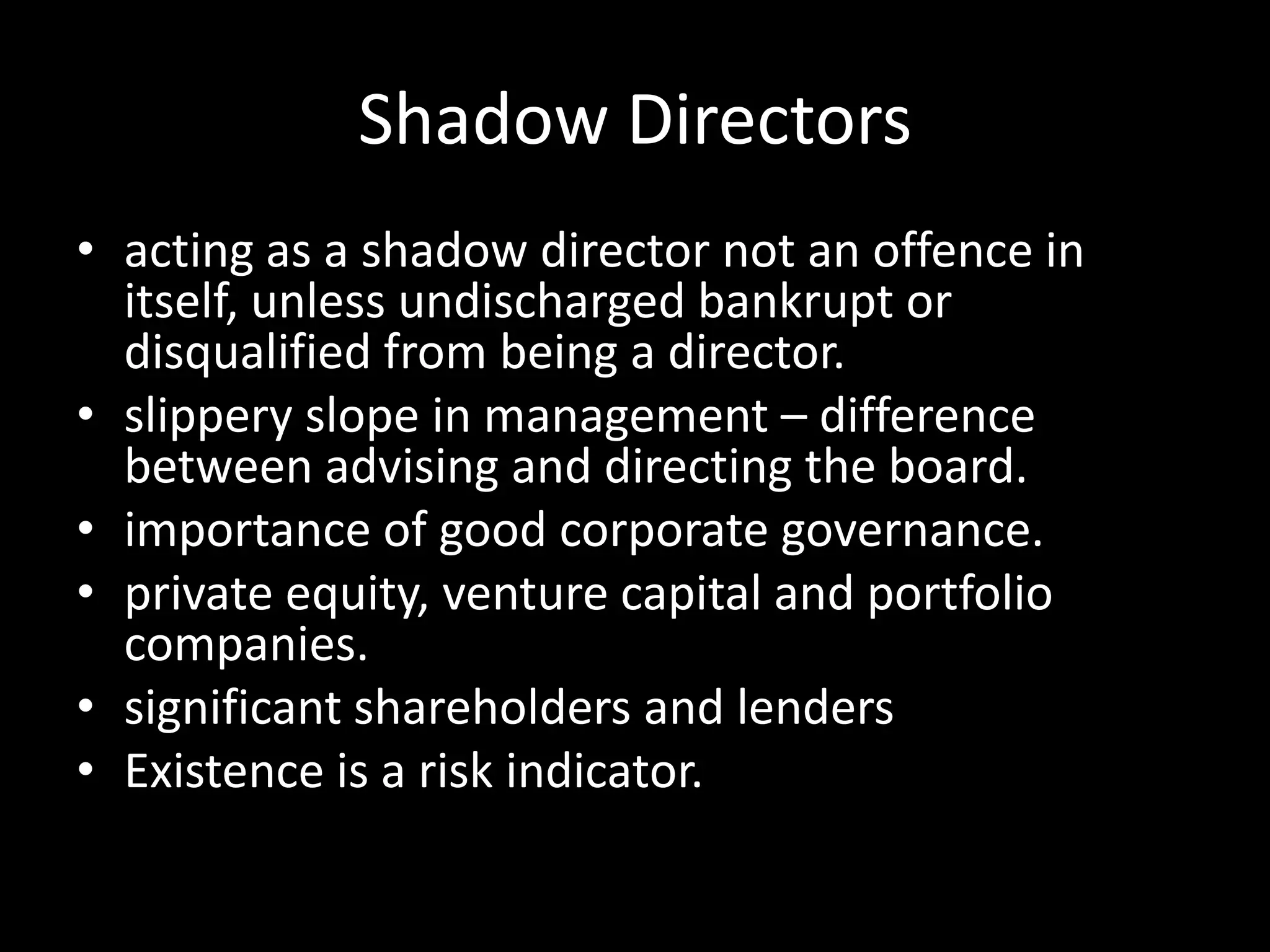 Shadow Directors and Equitable Subordination - Carsted Rosenberg ...