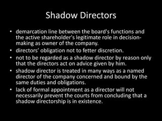 Shadow Directors and Equitable Subordination - Carsted Rosenberg ...