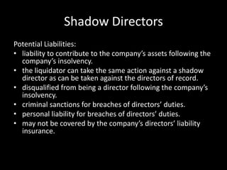 Shadow Directors and Equitable Subordination - Carsted Rosenberg ...