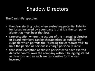 Shadow Directors and Equitable Subordination - Carsted Rosenberg ...