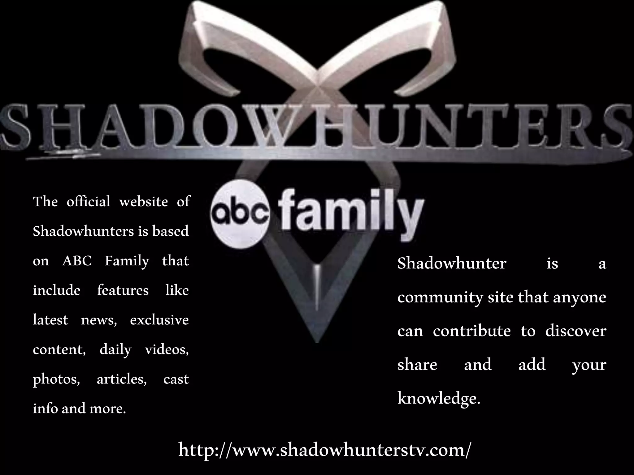 Shadowhunters abc family | PPTX