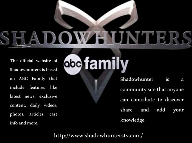 Shadowhunters abc family | PPTX