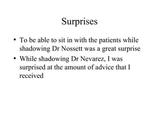 Shadowing a doctor | PPT