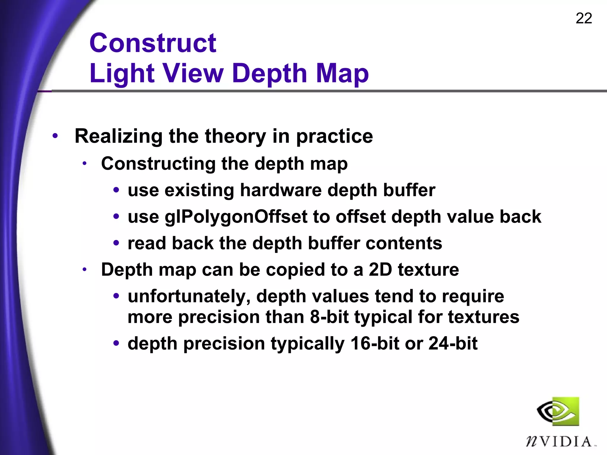 Shadow Mapping with Today's OpenGL Hardware | PPT