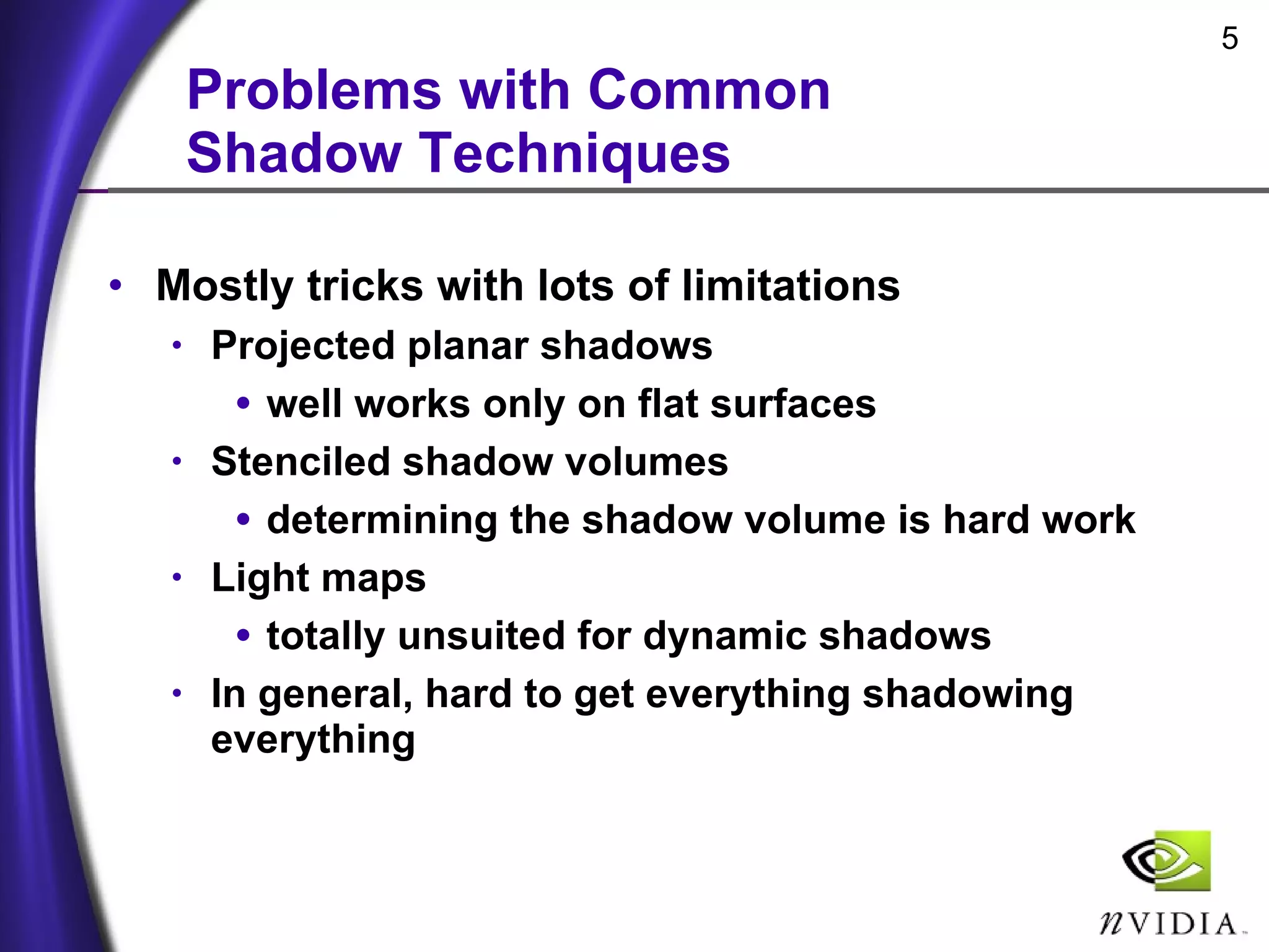 Shadow Mapping with Today's OpenGL Hardware | PPT