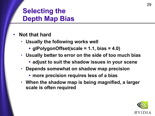 Shadow Mapping with Today's OpenGL Hardware | PPT