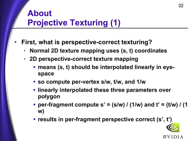 Shadow Mapping With Todays Opengl Hardware Ppt