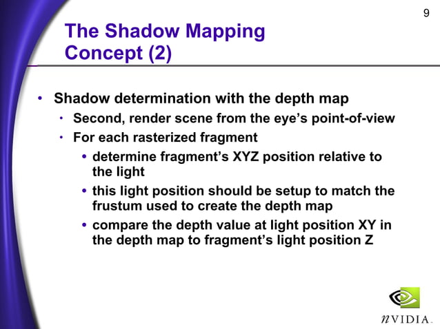 Shadow Mapping with Today's OpenGL Hardware | PPT
