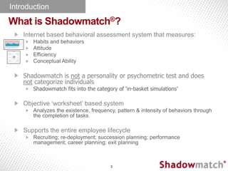 Shadowmatch Overview Jun2012 | PDF