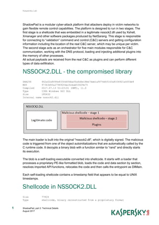 Shadow pad technical_description_pdf | PDF