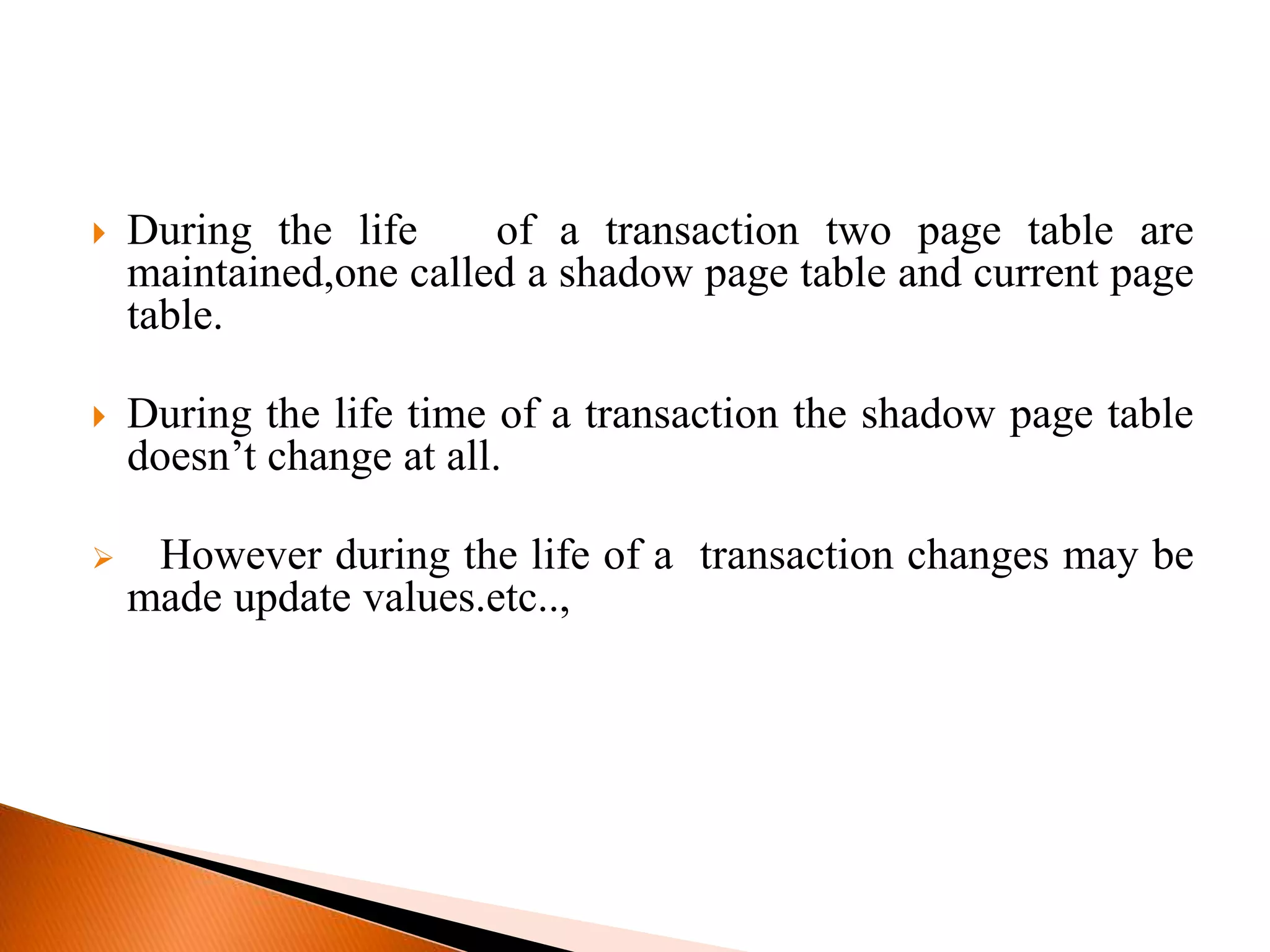 Shadow paging | PPTX