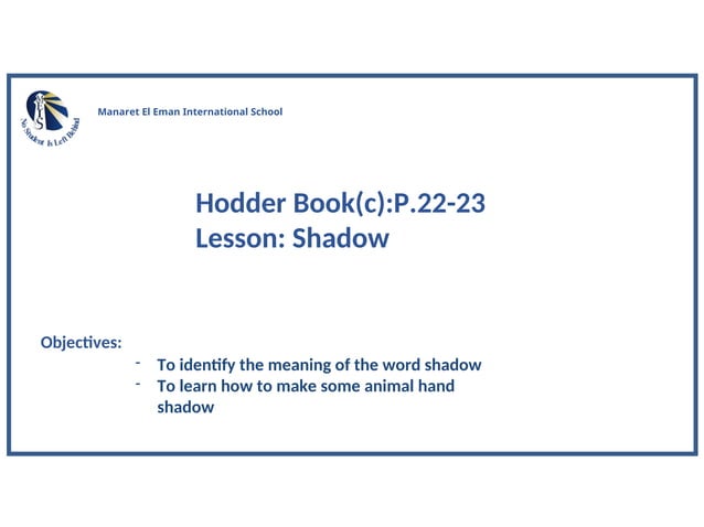 Shadow PPT_Science lesson for early years.ppt