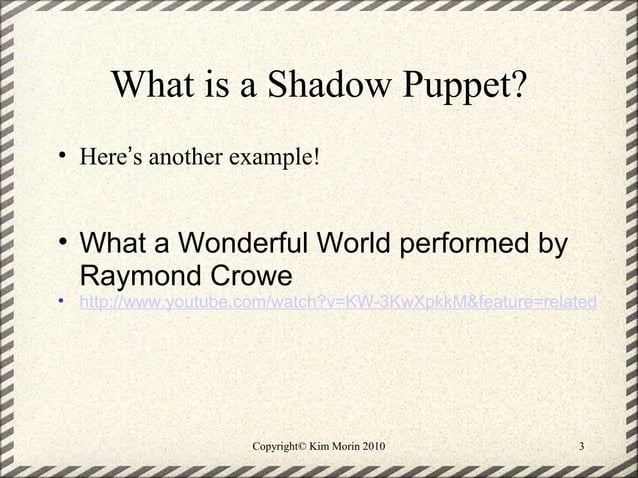 Shadow puppets drama 136 | PPT