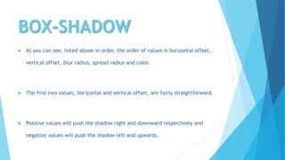 Shadows Effects in CSS | PPTX