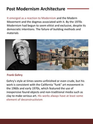 modernism- Modern and post modern Architecture | PDF