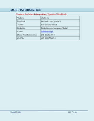 Shafaf FAQs | PDF