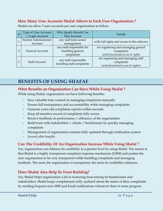 Shafaf FAQs | PDF