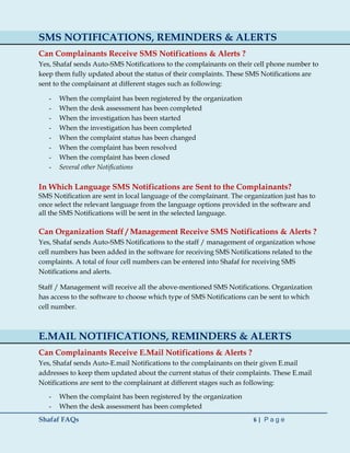 Shafaf FAQs | PDF