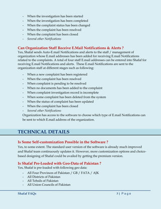 Shafaf FAQs | PDF
