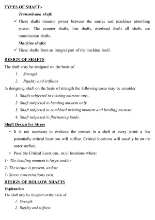 Shaft | DOCX | Physics | Science