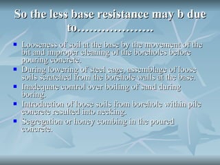 Shaft and resistance of bored piles | PPT | Gardening | Home & Garden