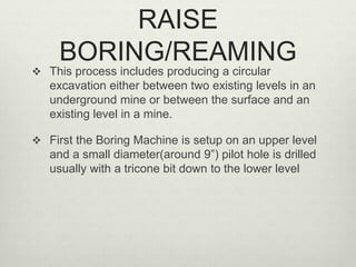 Shaft boring methods | PPTX