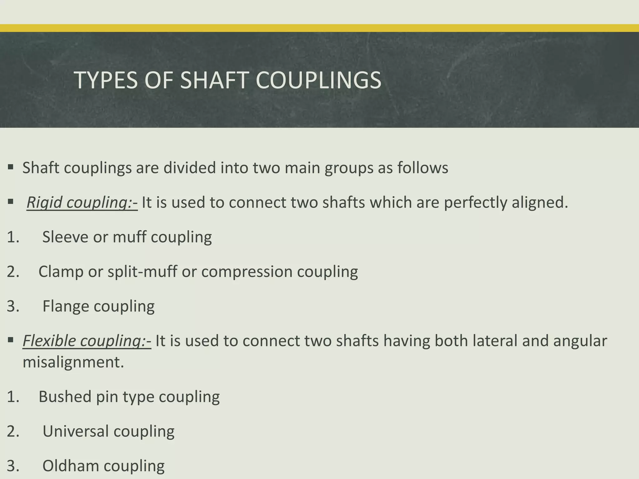 Shaft couplings | PPTX