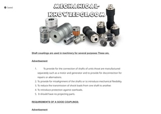 Shaft Couplings _ Types, Working, Diagram, Advantages, Applications.pptx