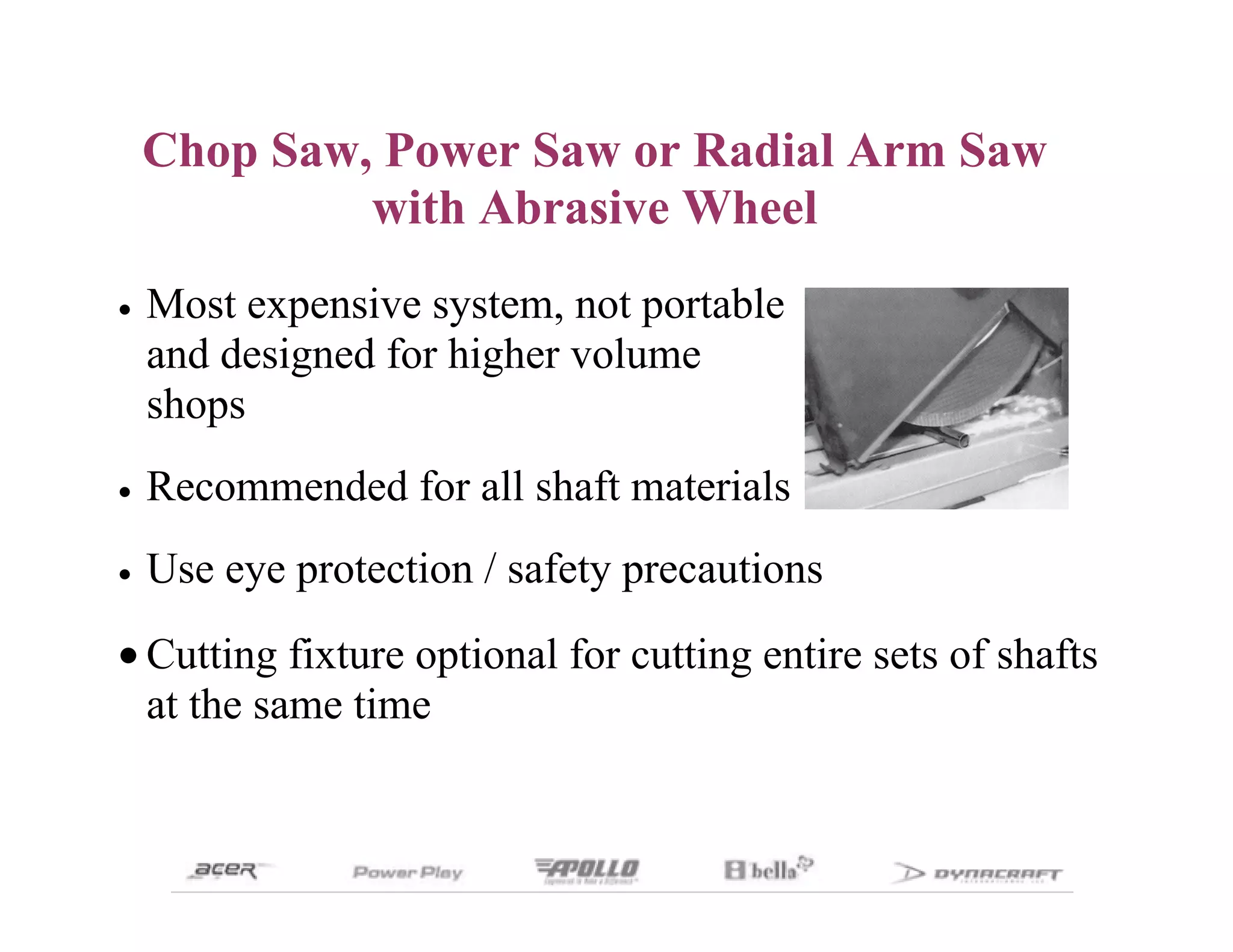 Basics of Golf Club Shaft Cutting | PPT