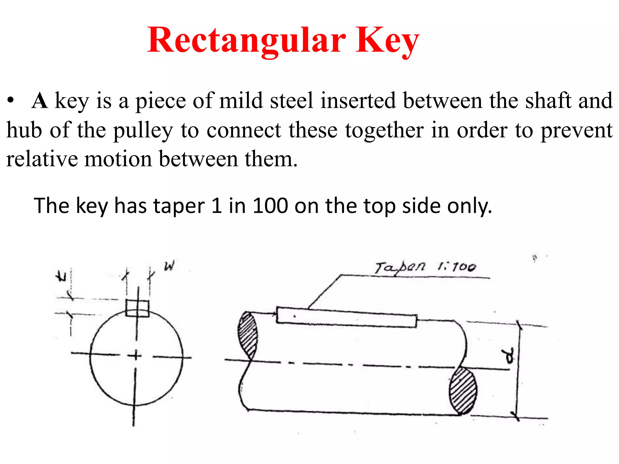 Shaft & keys (machine design & industrial drafting ) | PPTX