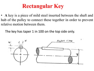 Shaft & keys (machine design & industrial drafting ) | PPTX