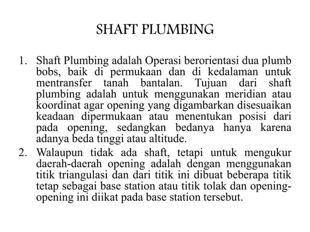 Shaft plumbing ppt | PPTX
