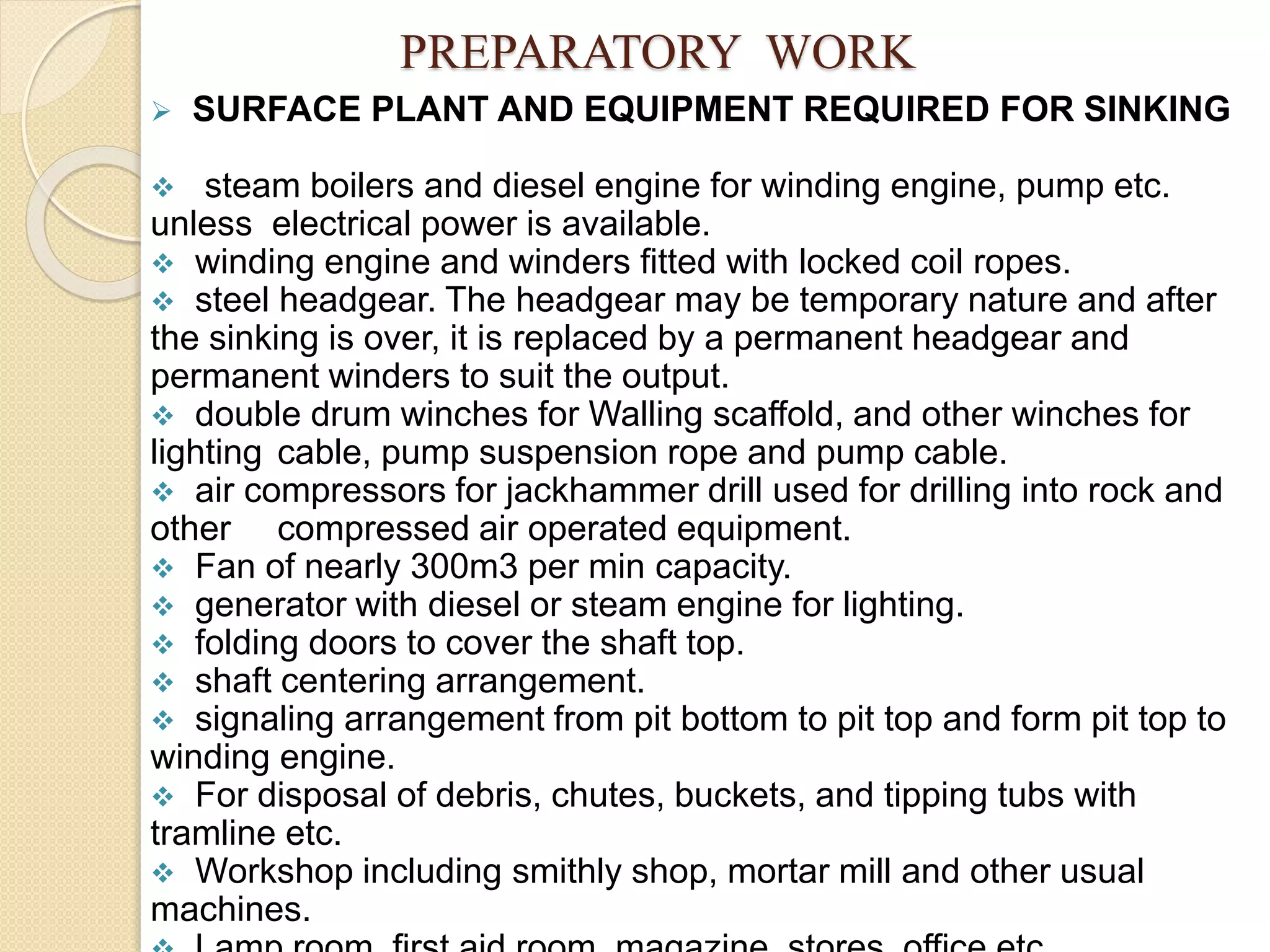 Shaft sinking 1 | PPTX