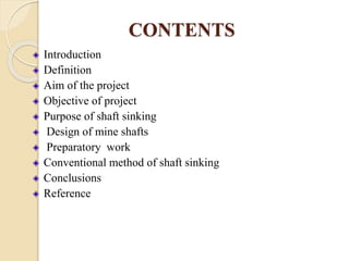 Shaft sinking 1 | PPT