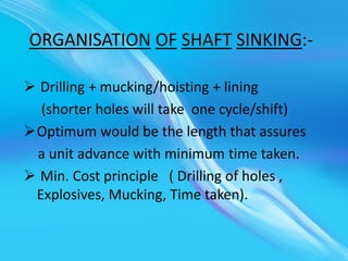 Shaft sinking operation | PPTX