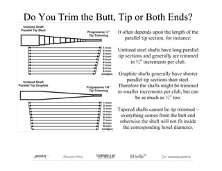Basics of Golf Club Shaft Trimming | PDF