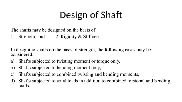Shaft under combined loading | PPTX | Physics | Science