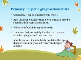 Gingival and Periondantal diseases in children | PPTX
