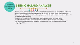 Seismic Risk Assessment and Hazard mapping in Nepal | PPTX