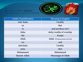 Shahada Presentation | PPTX