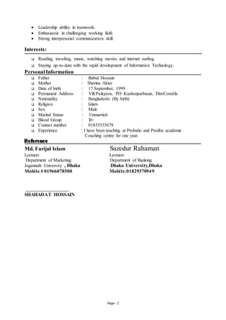 Shahadat hossain rifat | DOCX