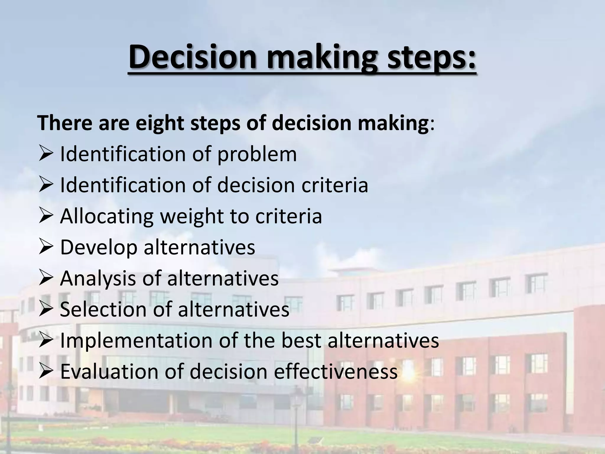 Decision Making Process ppt | PPTX