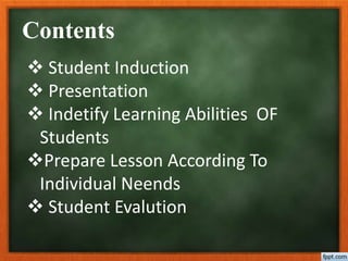 Teaching Skills "Set induction & presentation & lesson plan" | PPTX
