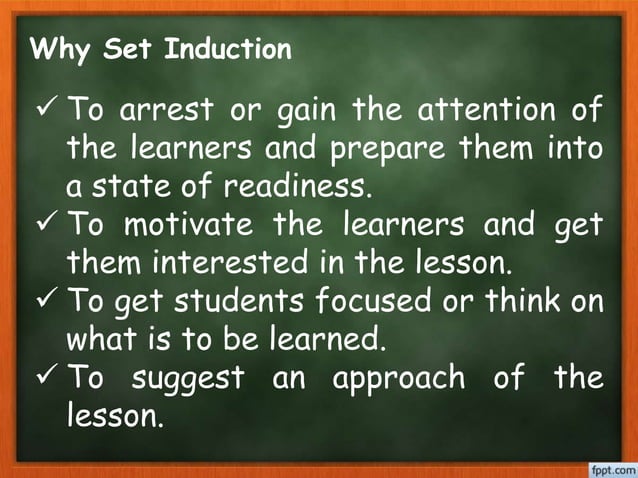 Teaching Skills "Set induction & presentation & lesson plan" | PPTX