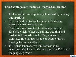 Grammar-Translation Method | PPTX