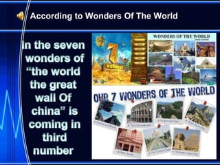 The great wall of china | PPTX